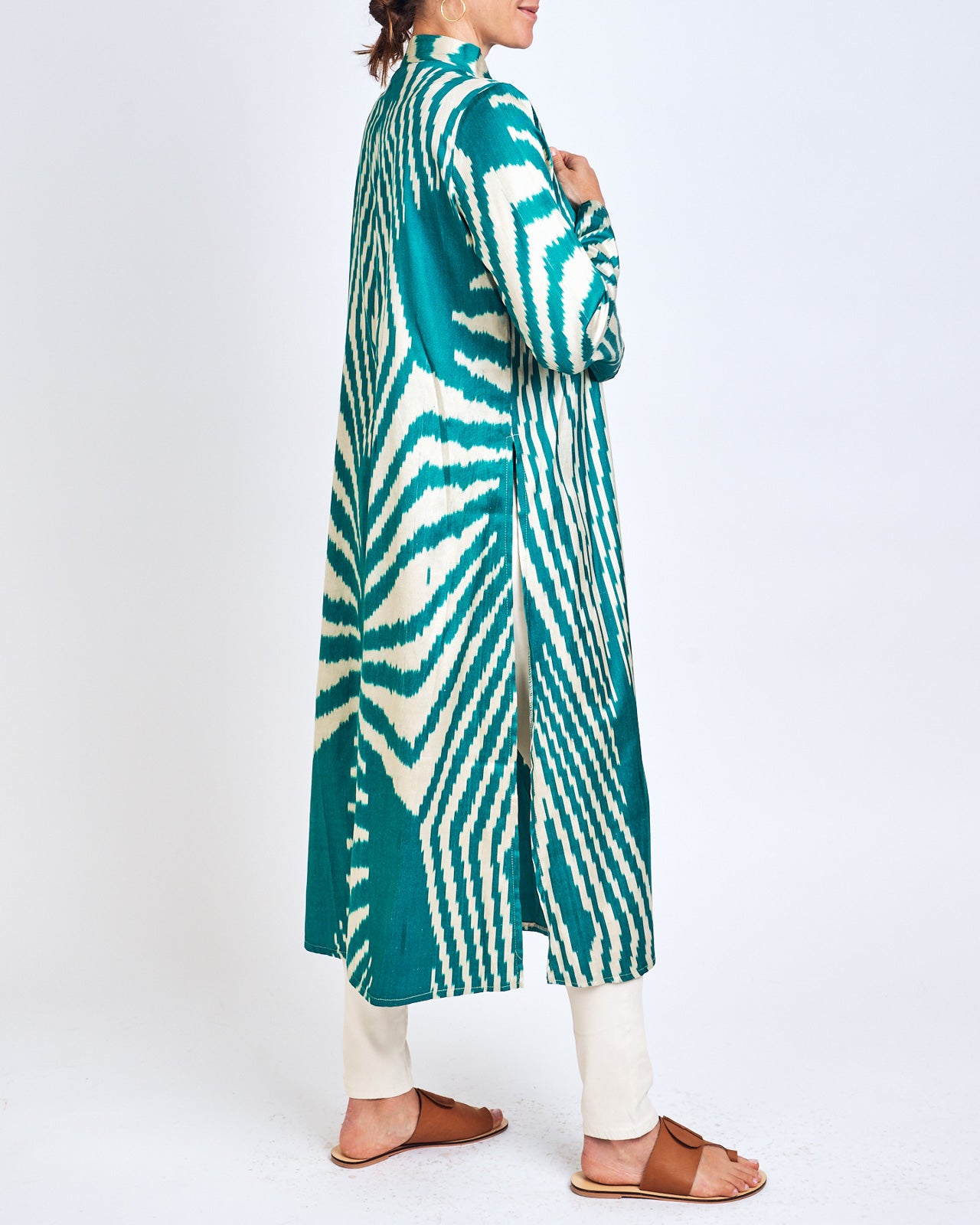 Fergana Silk Ikat Caftan Duster - Elysian by Em – Elysian by Emily Morrison