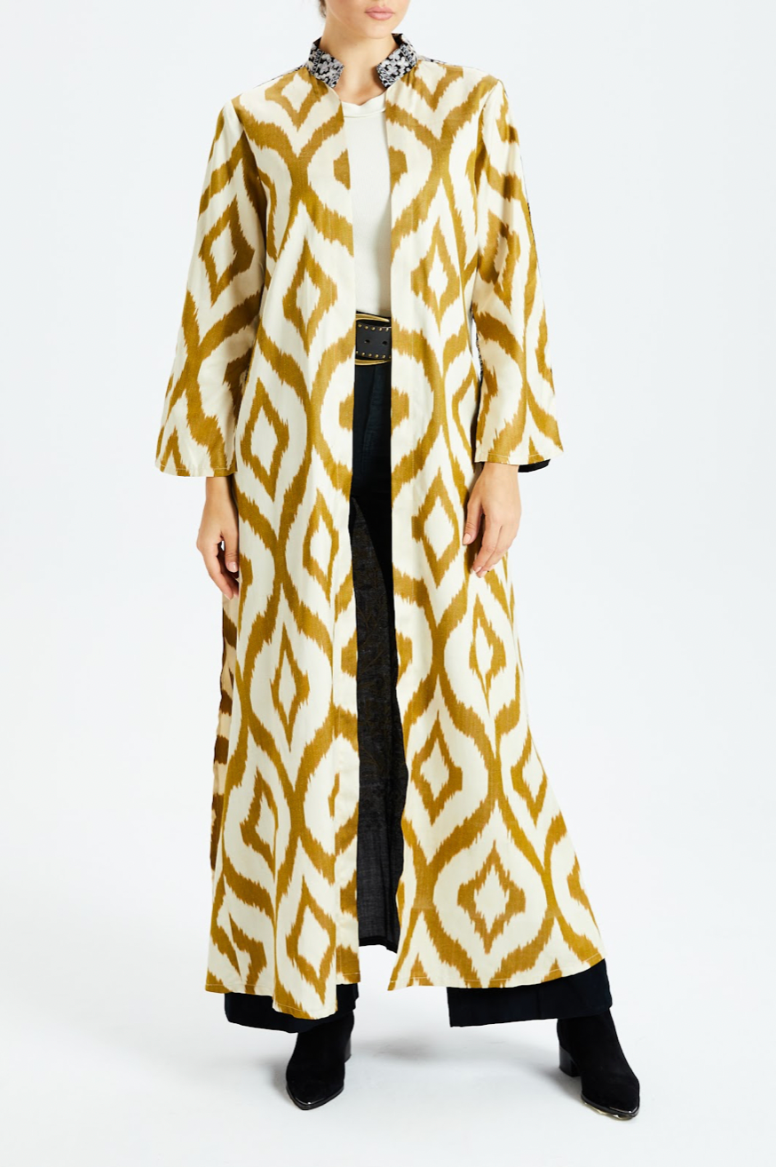Cashmere Ikat Caftan Duster - Elysian by Em – Elysian by Emily Morrison