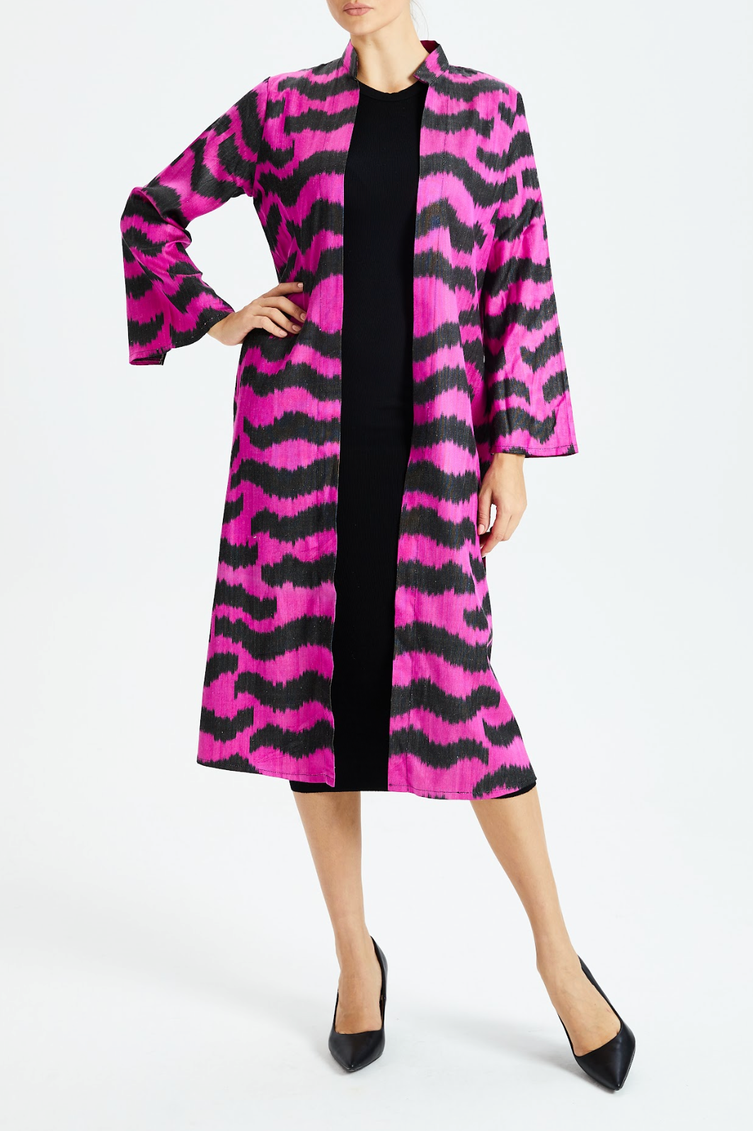 Fergana Silk Ikat Caftan Duster - Elysian by Em – Elysian by Emily Morrison